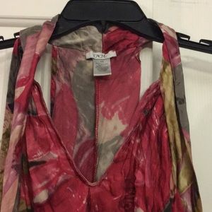 Cache | Tops | Vintage Cache Top 0 Silk Mixed Print | Poshmark